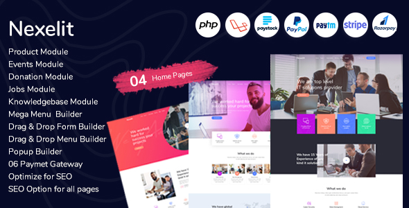 Nexelit - Multipurpose Website CMS & Business CMS | Scriptzhub